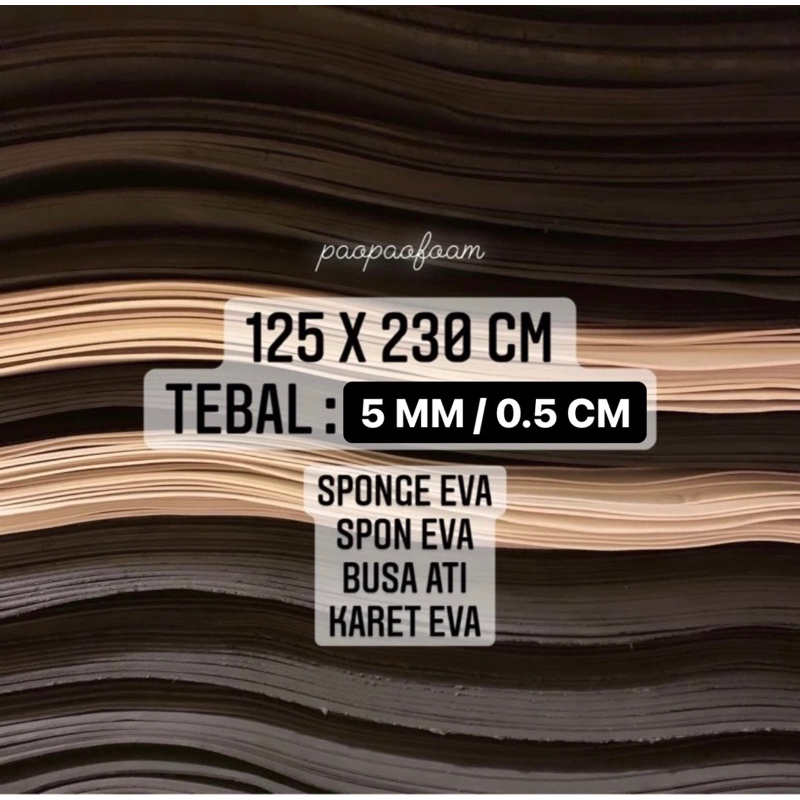 Jual Spon Eva tebal 5mm 0.5cm / Busa Ati / Sponge Sandal / Karet Eva ...