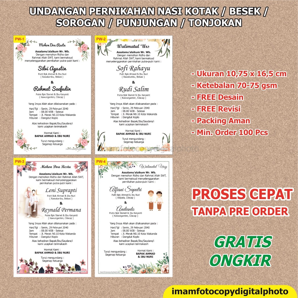 Jual UNDANGAN PERNIKAHAN | UNDUH MANTU | UNDANGAN BESEK | SOROGAN ...