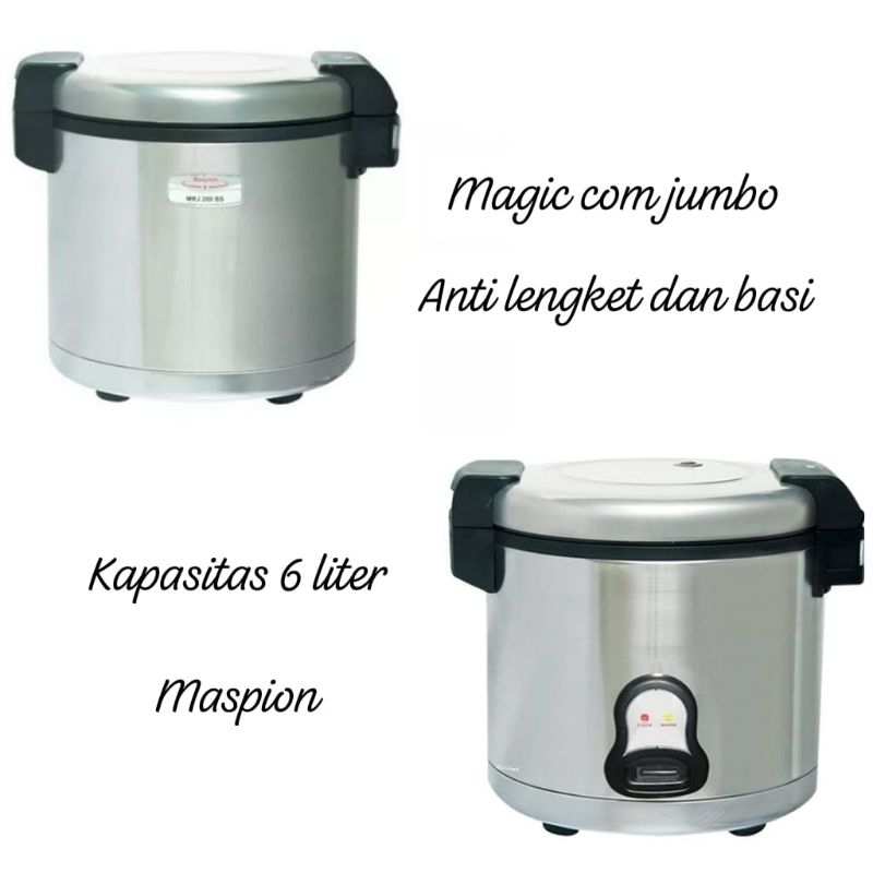 Jual MMC4015BS RICE COOK MAGIC COM JUMBO 6 LITER MASPION | Shopee Indonesia