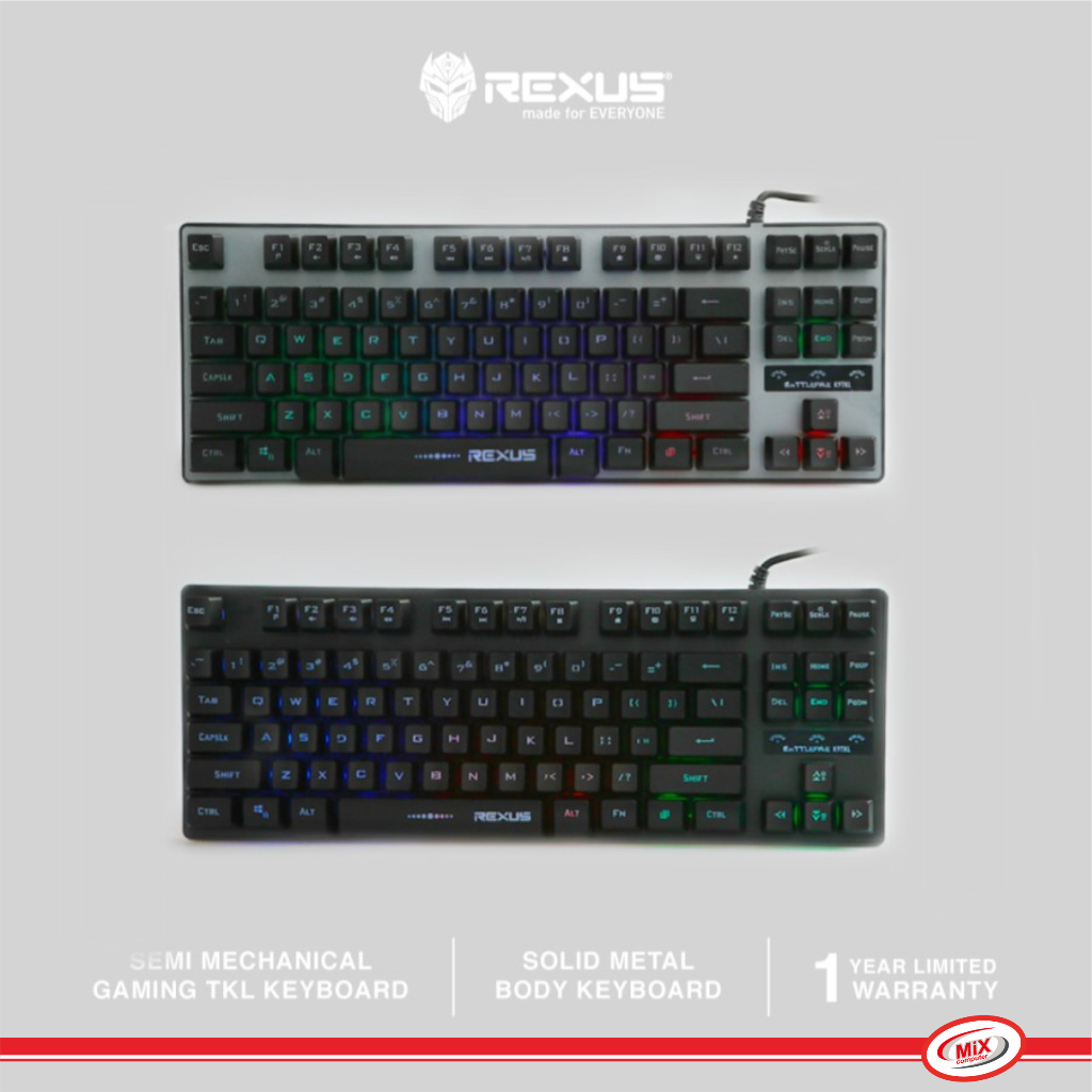 Jual Rexus Keyboard Gaming Fortress K9TKL | Shopee Indonesia
