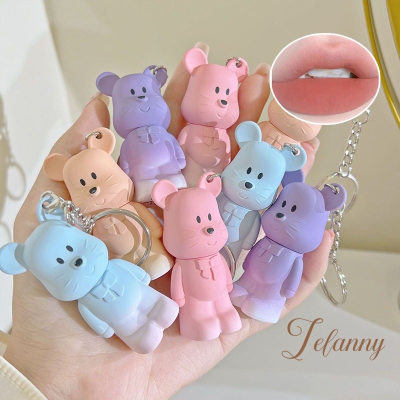 Jual Ready Lip Matte Gantungan Kunci Lipstick Keychain Bear Lip Tint Beruang Lucu Lip Glaze ...
