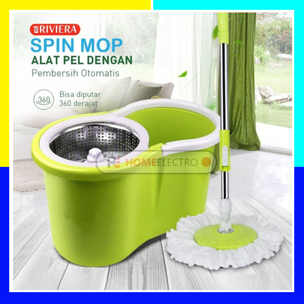 Jual Alat Pel Lantai Putar 360 - SPIN MOP Spin Stainless Handle ...