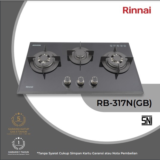 Jual Kompor Gas Rinnai RB-217N(G) Kompor tanam 2 tungku | Shopee Indonesia