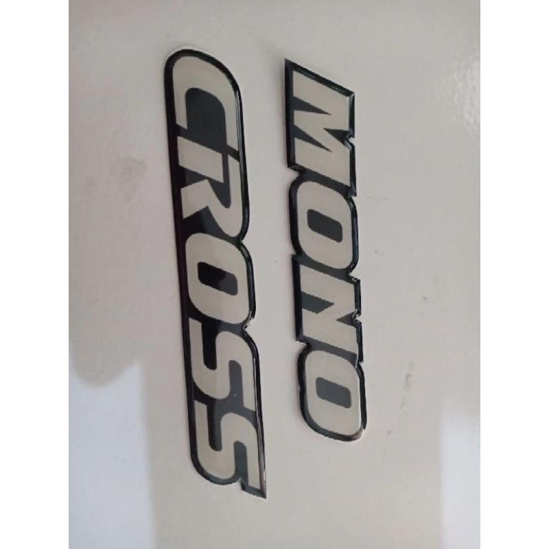 Jual Emblem Sticker Timbul Karet Mono Cross | Shopee Indonesia
