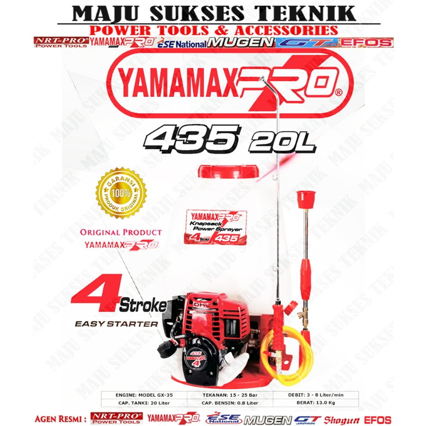 Jual YAMAMAX PRO 435 Mesin Knapsack Power Sprayer 4Tak 20L Mesin Semprot Hama 4 Tak 20 L 20Liter ...