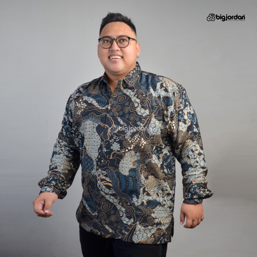 Jual WALKER - kemeja batik premium pria jumbo size original from Big Jordan ready size 3XL-8XL ...