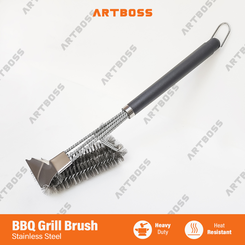 Jual ARTBOSS Sikat Pembersih Panggangan Triple Bbq Grill Brush Heavy ...