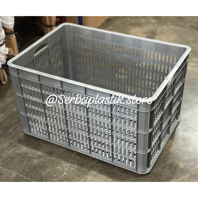 Jual PROMO keranjang abu tatak size JUMBO / rak susun kontainer abu ...