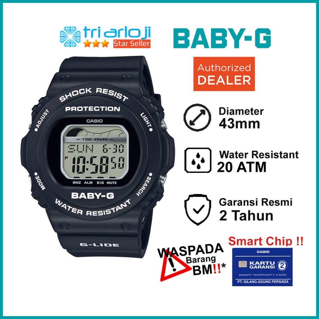 Jual Casio Baby-G BLX-570-1DR Jam Tangan Wanita Digital Hitam BLX570 BLX-570-1 | Shopee Indonesia