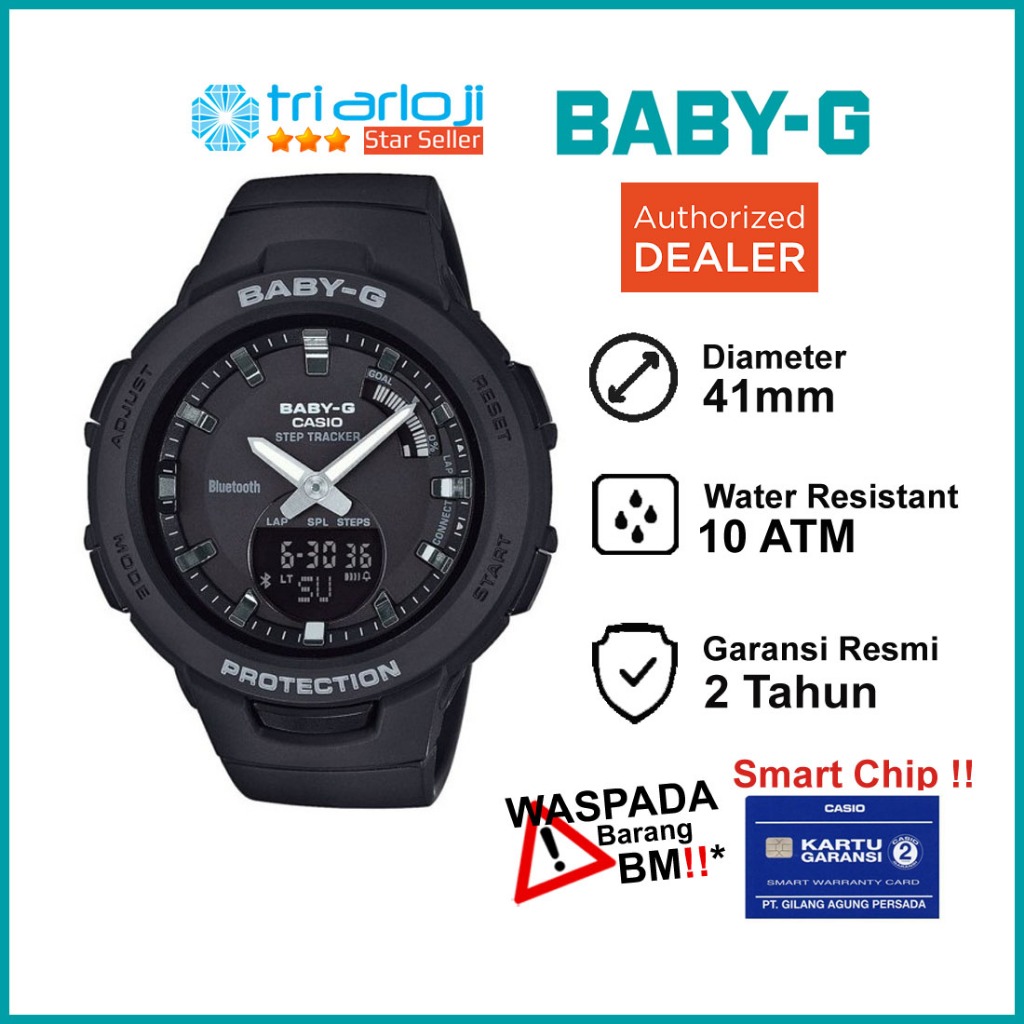Jual Casio Baby-G BSA-B100-1ADR Jam Tangan Wanita Analog Digital Hitam ...
