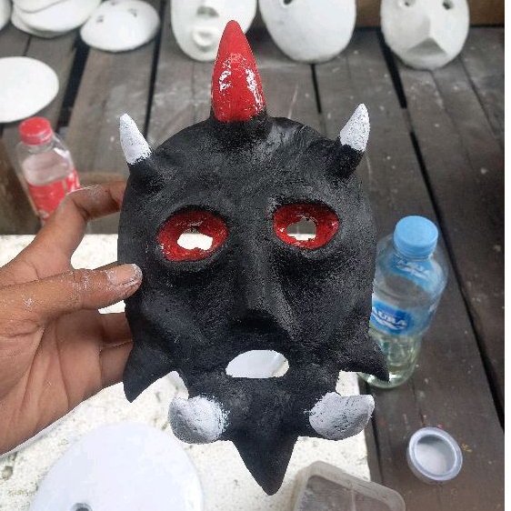 Jual Topeng CosplayTengkorak / Pajangan Dinding Seram Topeng Hallowen ...