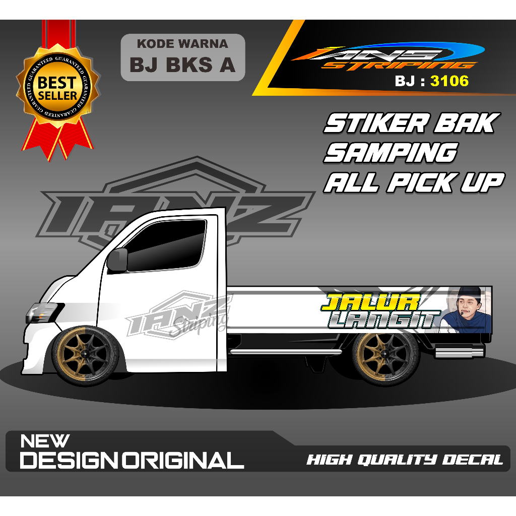 Jual BJ 3106 DECAL STICKER BAK SAMPING PICKUP GRANDMAX L300 CARRY ...