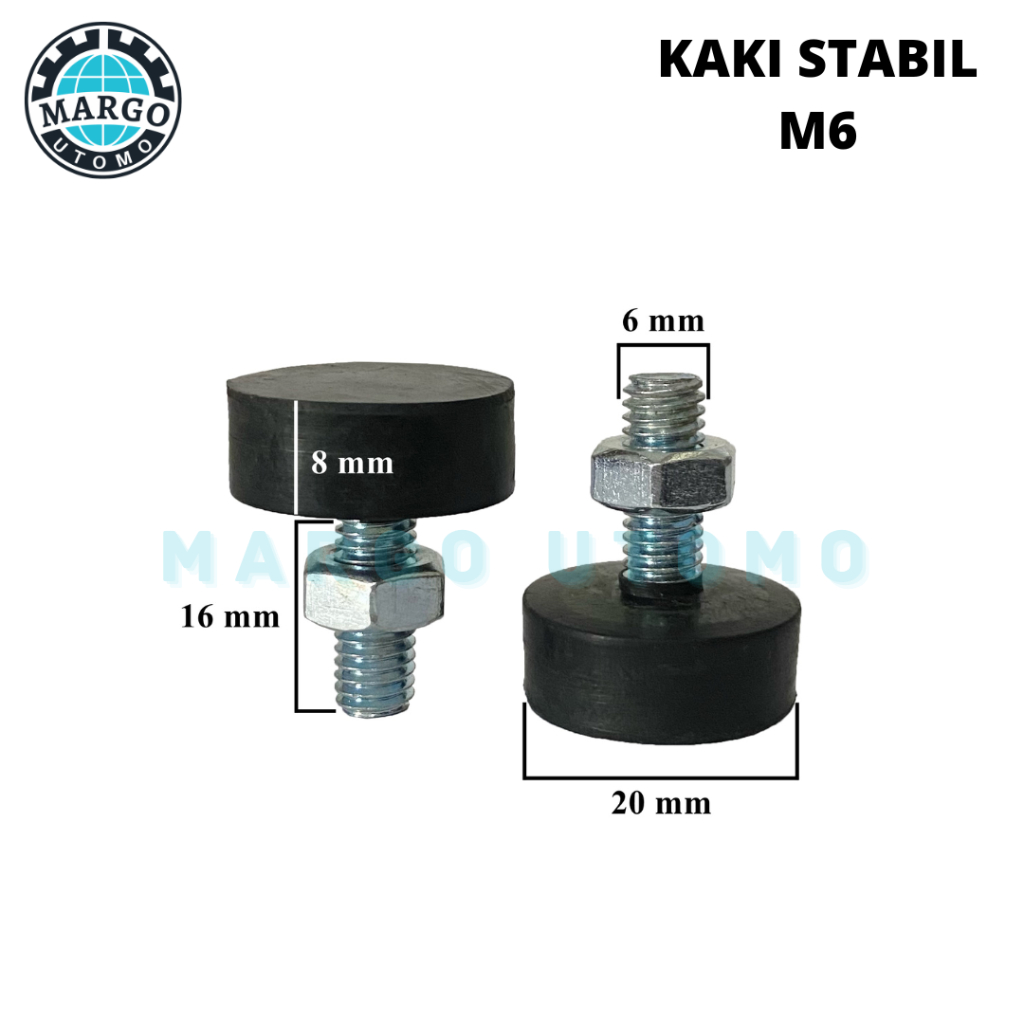 Jual Adjuster Kaki Stabil M6 D20 Panjang Baut 16 mm - 2 PCS | Shopee ...