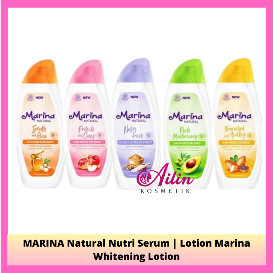 Jual AiLiN MARINA Natural Nutri Serum 95 ML 500 ML | Lotion Marina Whitening Lotion | Shopee ...