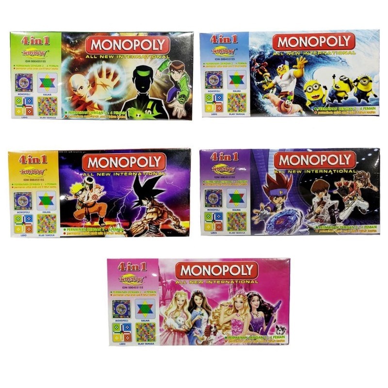 Jual Monopoly 4in1 Box Kecil / Mainan Anak Monopoly Kecil / Monopoly ...