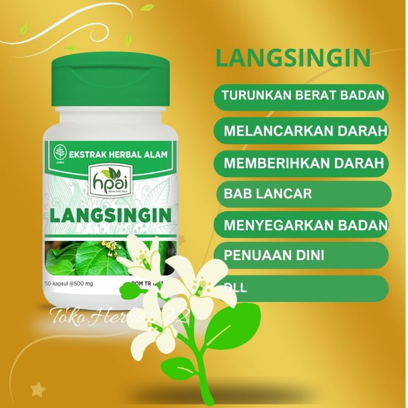 Jual Langsingin HNI HPAI • Isi 50 Kapsul • Herbal Untuk Mengurangi ...