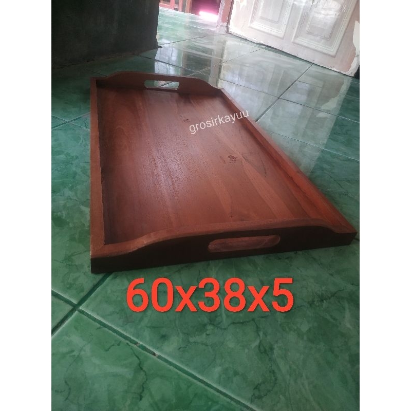 Jual NAMPAN /TRAY KAYU JATI JUMBO TERMURAH UKURAN 60*38 | Shopee Indonesia