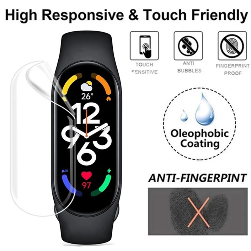 Jual Hydrogel anti gores shock xiaomi Smart band mi band 3 4 5 6 7 8 antigores | Shopee Indonesia