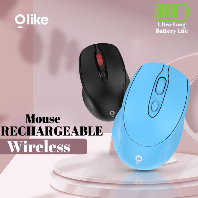 Jual OLIKE Mouse M4 Wireless Rechargeable pakai charger Non Baterey ...