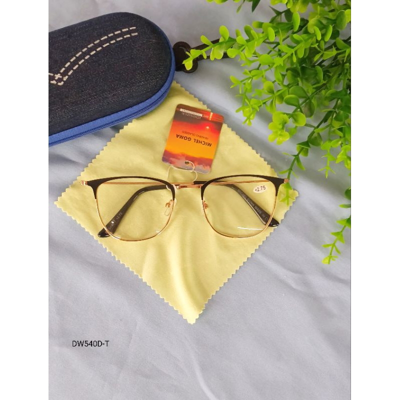 Jual Kacamata Baca Real Kaca Gagang Besi Anti Radiasi(DW540) | Shopee ...