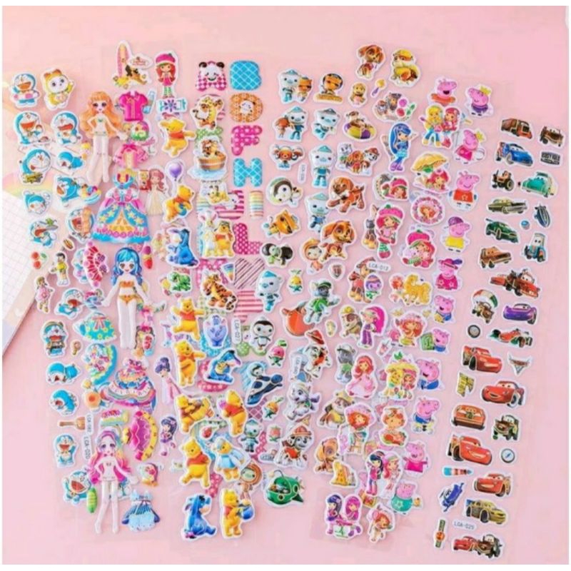 Jual STICKER TIMBUL 3D PANJANG MOTIF KARTUN LUCU MAINAN TEMPEL CAP ...