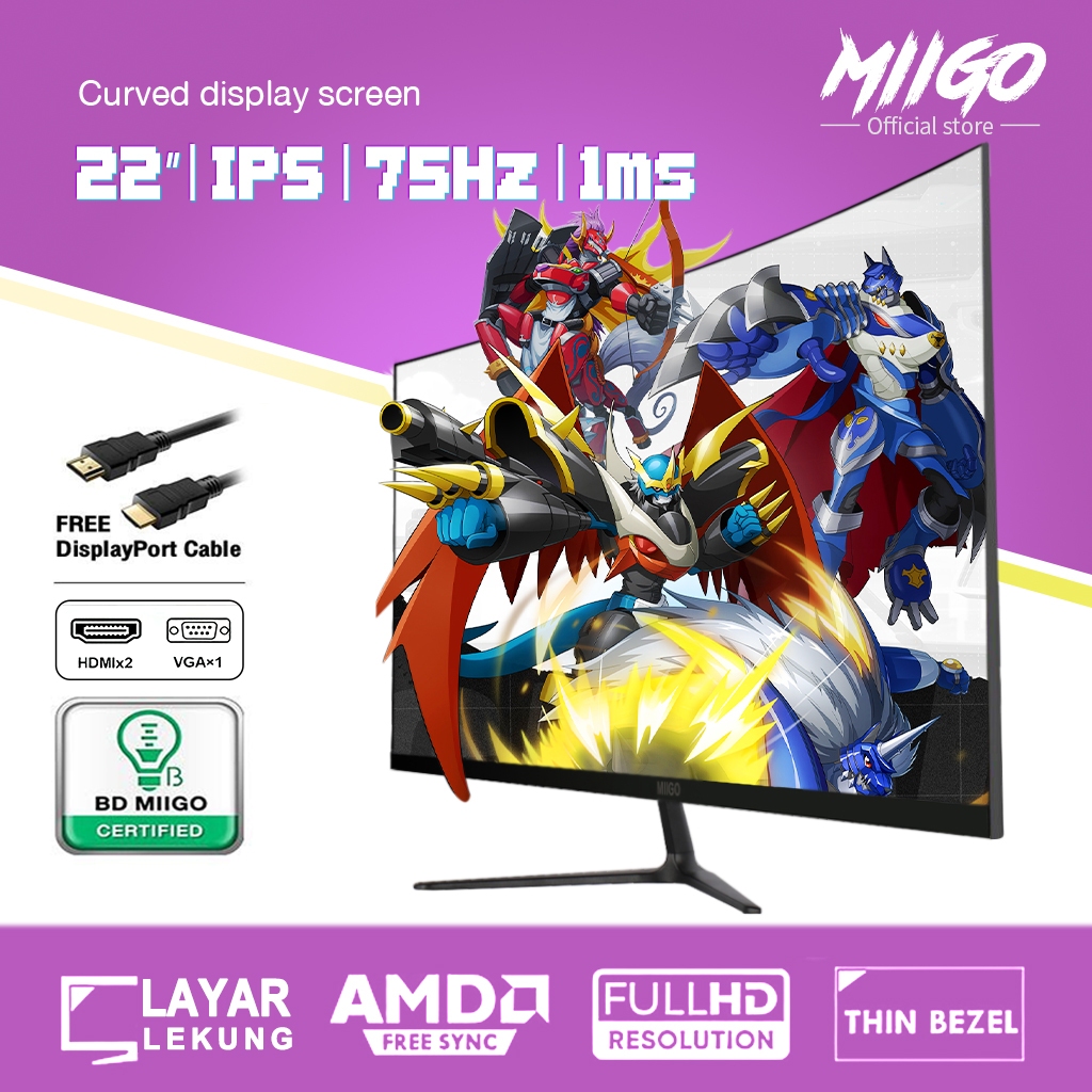 Jual MIIGO- Monitor, Monitor Game Profesional, Monitor 22 Inci ...
