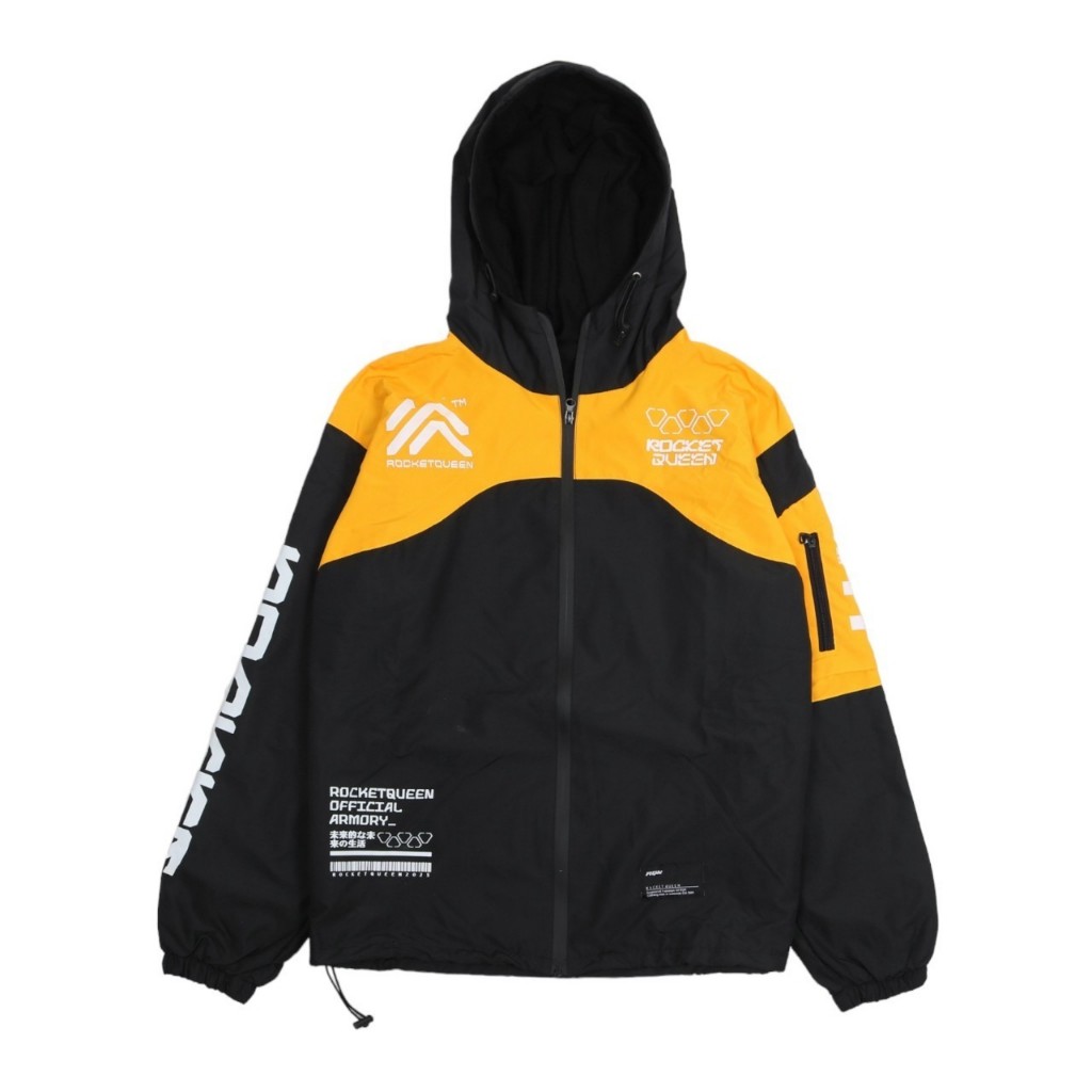 Jual Rocket Queen Outdoor Jacket Black Yellow Armory | Shopee Indonesia