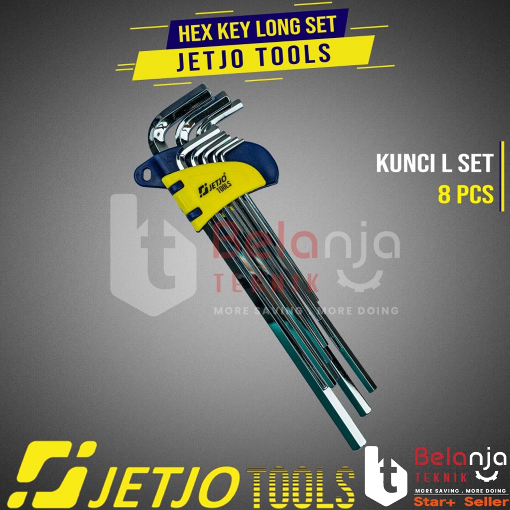 Jual JETJO TOOLS Hex Key long Set 8Pcs Kunci L Panjang Set 8 Pcs ...