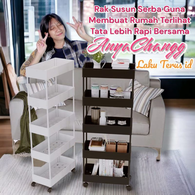 Jual LT Rak Susun Serbaguna 4 Tingkat Dengan Roda Rak Kamar Mandi Bahan ...