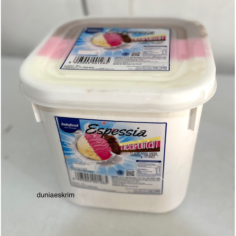 Jual Indoeskrim Espessia Neapolitan 8 liter | Shopee Indonesia