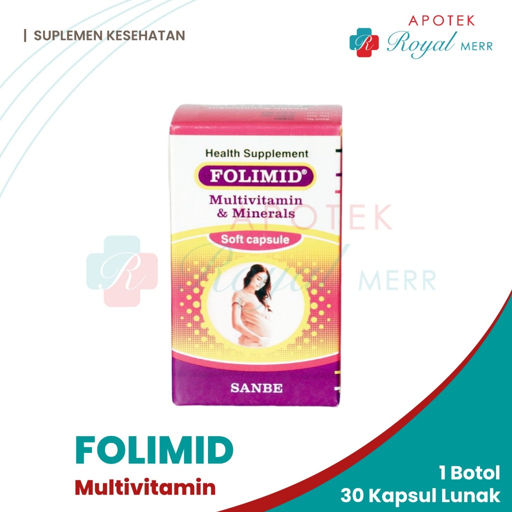 Jual FOLIMID ISI 30 KAPSUL Multivitamin Dan Mineral Selama Masa ...