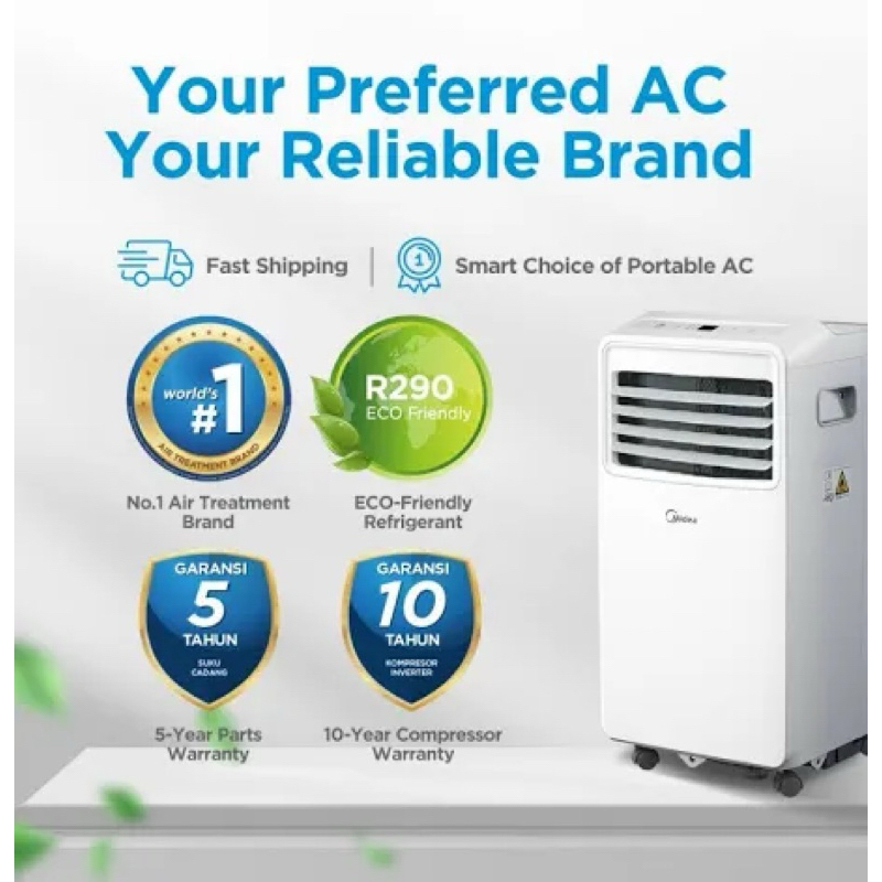 Jual Ac Portable Midea 1/2pk | Shopee Indonesia