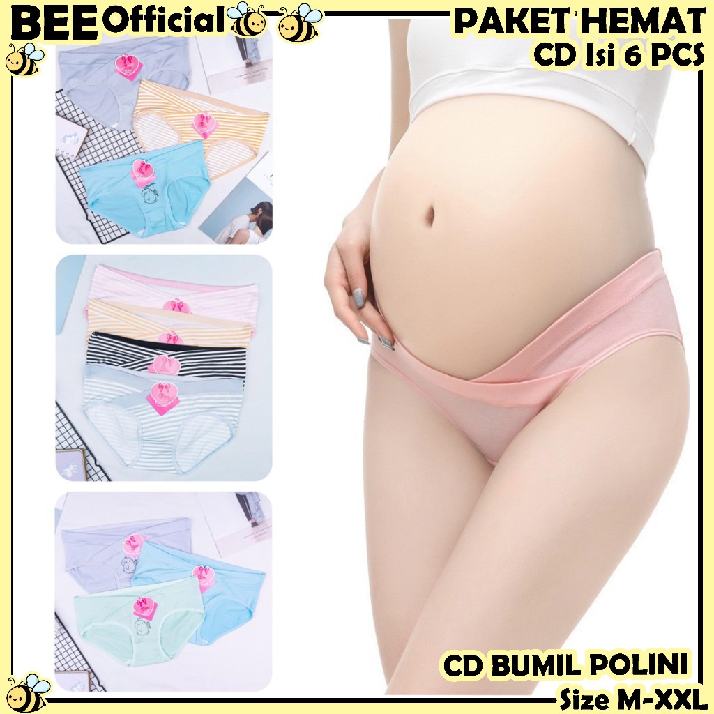 Jual 6PCS Celana Dalam Ibu Hamil Motif Dan Polos CD Hamil Pakaian Dalam Wanita POLINI | Shopee ...