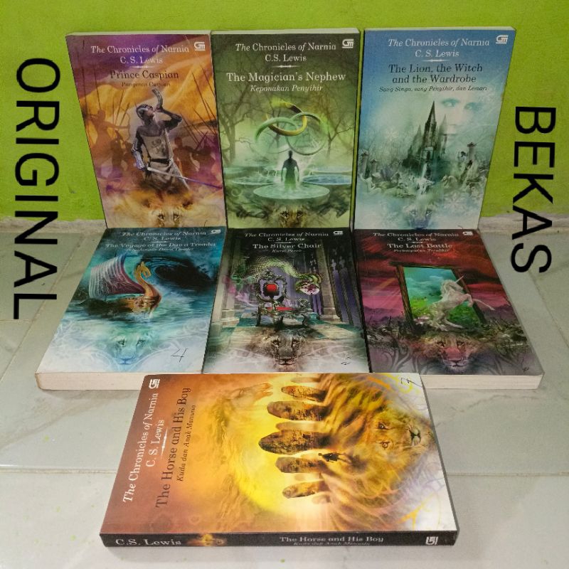 Jual ( ORIGINAL ) 7 BUKU Novel Narnia - The Chronicles of Narnia C S ...