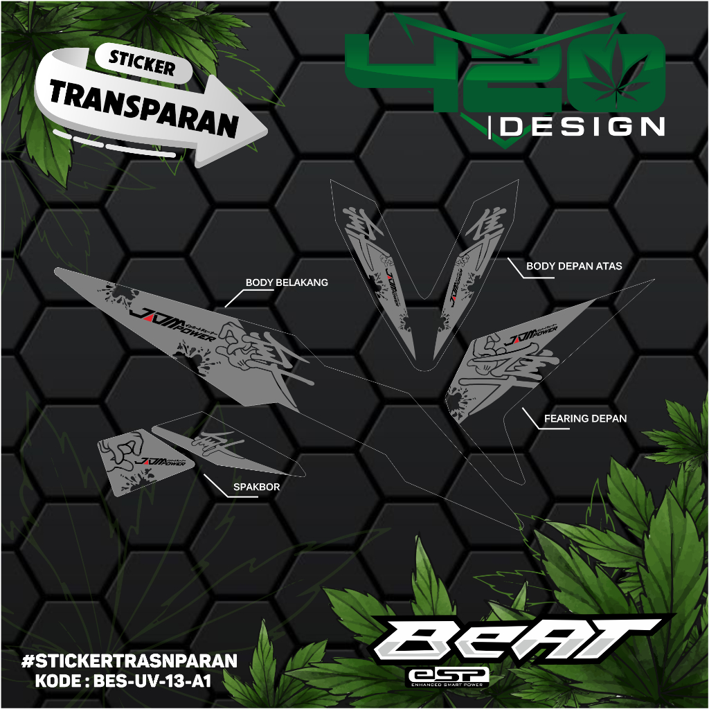 Jual stiker striping transparan uv beat ESP lama motif hayabusa - list ...