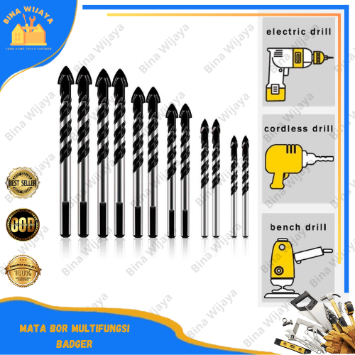 Jual Mata Bor Multifungsi BADGER Multi Purpose Drill Bit Besi Beton ...