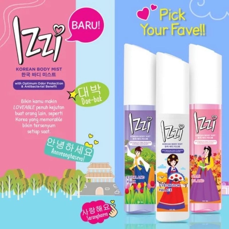 Jual Izzi Korean Body Mist 100ml | Shopee Indonesia