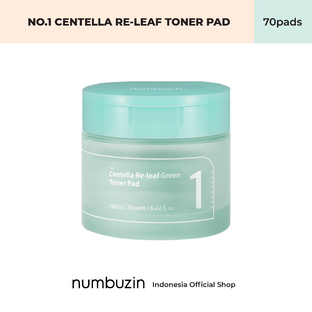 Jual Numbuzin No.1 Centella Re-Leaf Green Toner Pad 190ml (70 Pads ...