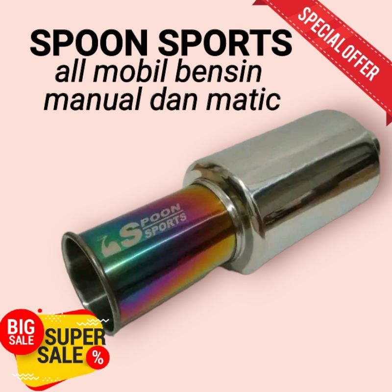 Jual Knalpot SPOON SPORTS ujung pelangi rainbow bass halus bulat all ...