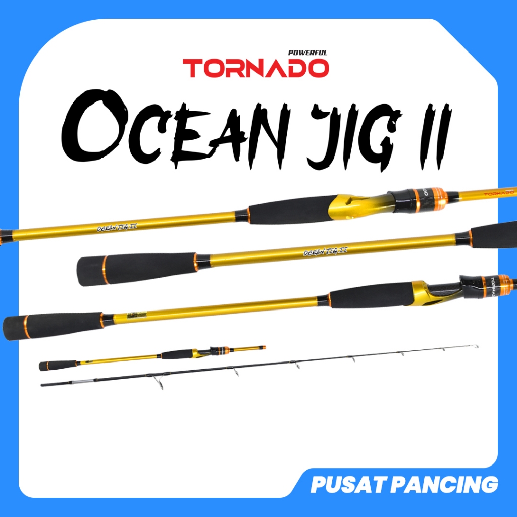 Jual Joran TORNADO OCEAN JIG II 602 Pe 1-3 & 2-4 Bahan carbon solid | joran jigging murah solid ...