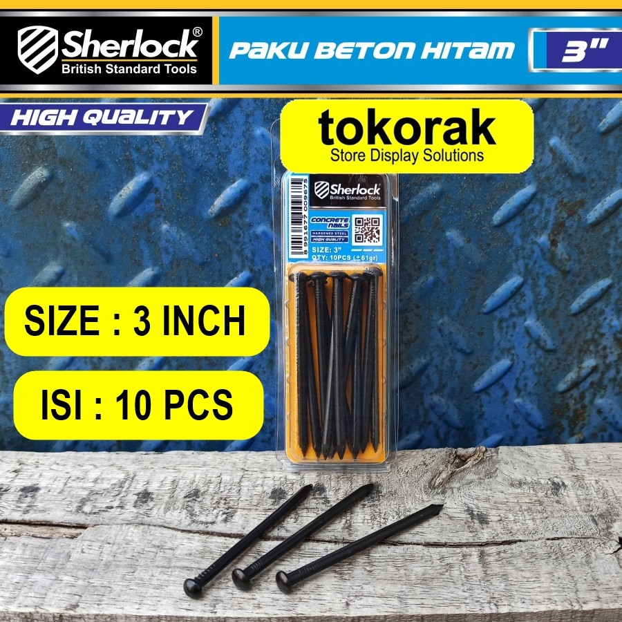 Jual PAKU BETON 3 INCH SHERLOCK - PAKU BETON HITAM | Shopee Indonesia