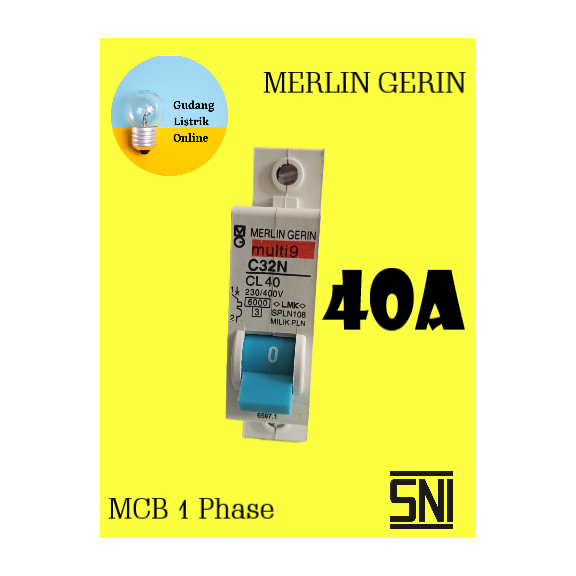 Jual MCB MERLIN GERIN BIRU 40A 50A 63 AMPERE | Shopee Indonesia