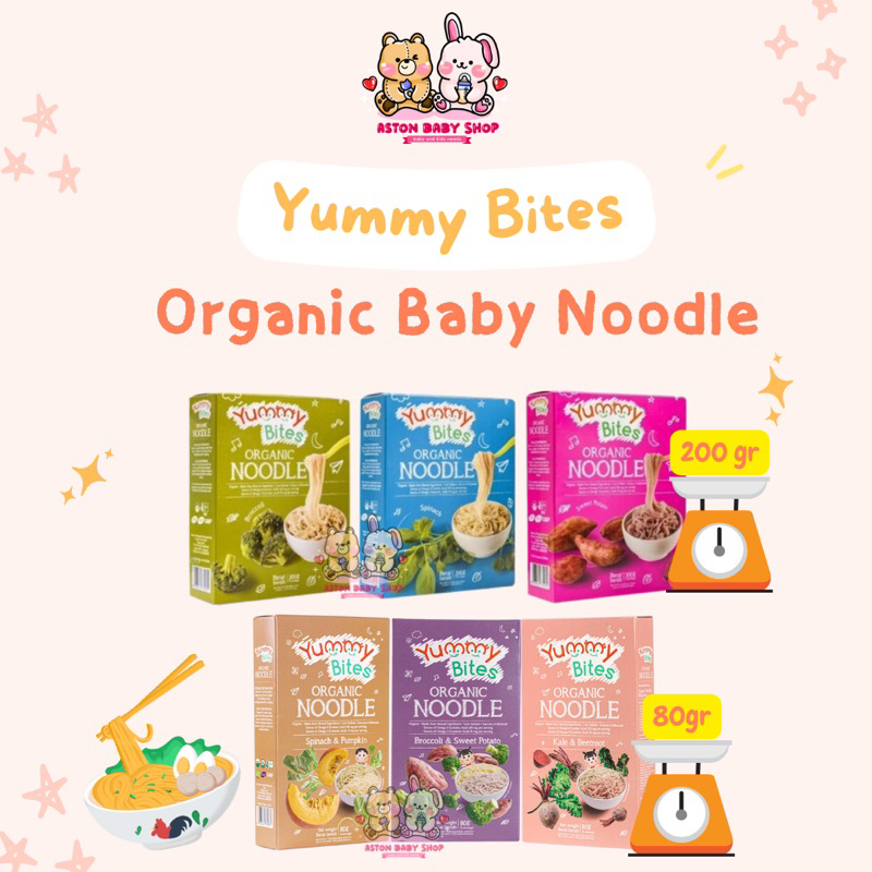 Jual Yummy Bites Baby Organic Noodle Makanan Mpasi Mie Organik Mpasi ...