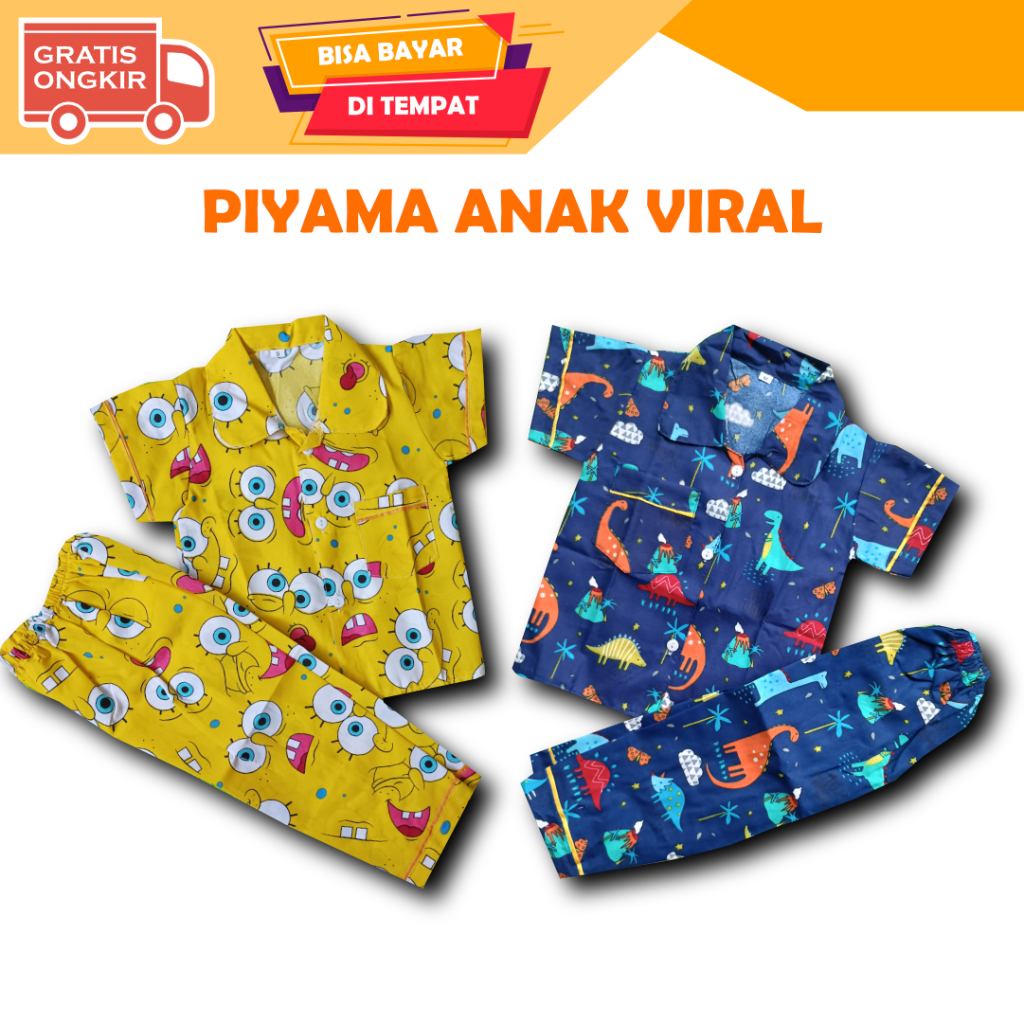 Jual PIYAMA ANAK USIA 1-4 TAHUN BEBAS PILIH MOTIF SIZE M-L-XL | Shopee ...