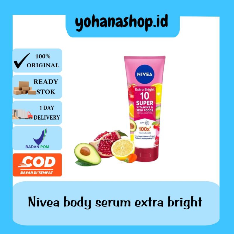 Jual NIVEA BODY SERUM EXTRA BRIGHT SUPER VITAMIN | Shopee Indonesia