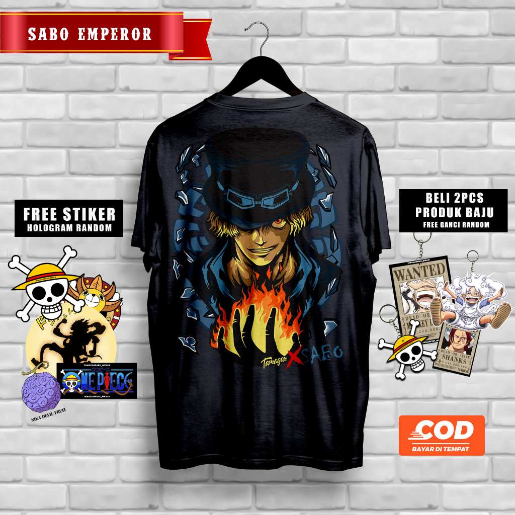 Jual KAOS BAJU SABO EMPEROR ONE PIECE TAMAGON PARK MERCHANDISE | Shopee ...
