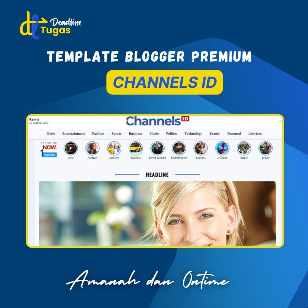 Jual Template Blogger Channels ID Premium | Shopee Indonesia