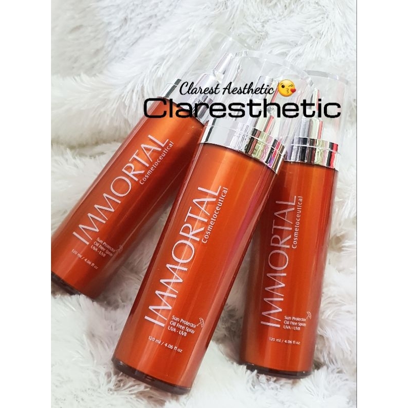 Jual IMMORTAL SUN PROTECTOR OIL FREE SPRAY UVA UVB 120 ML | Shopee ...