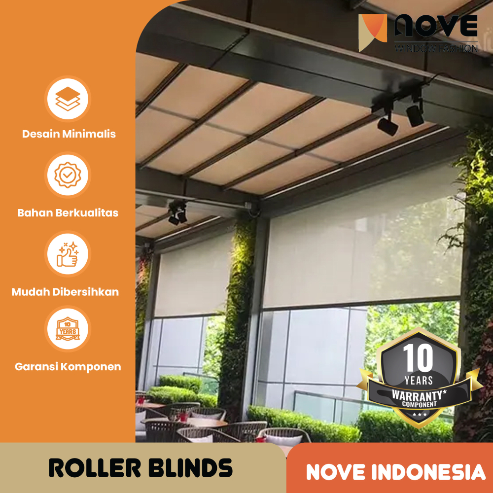 Jual Nove - Roller Blinds Outdoor Sunscreen - Ukuran Custom | Shopee ...