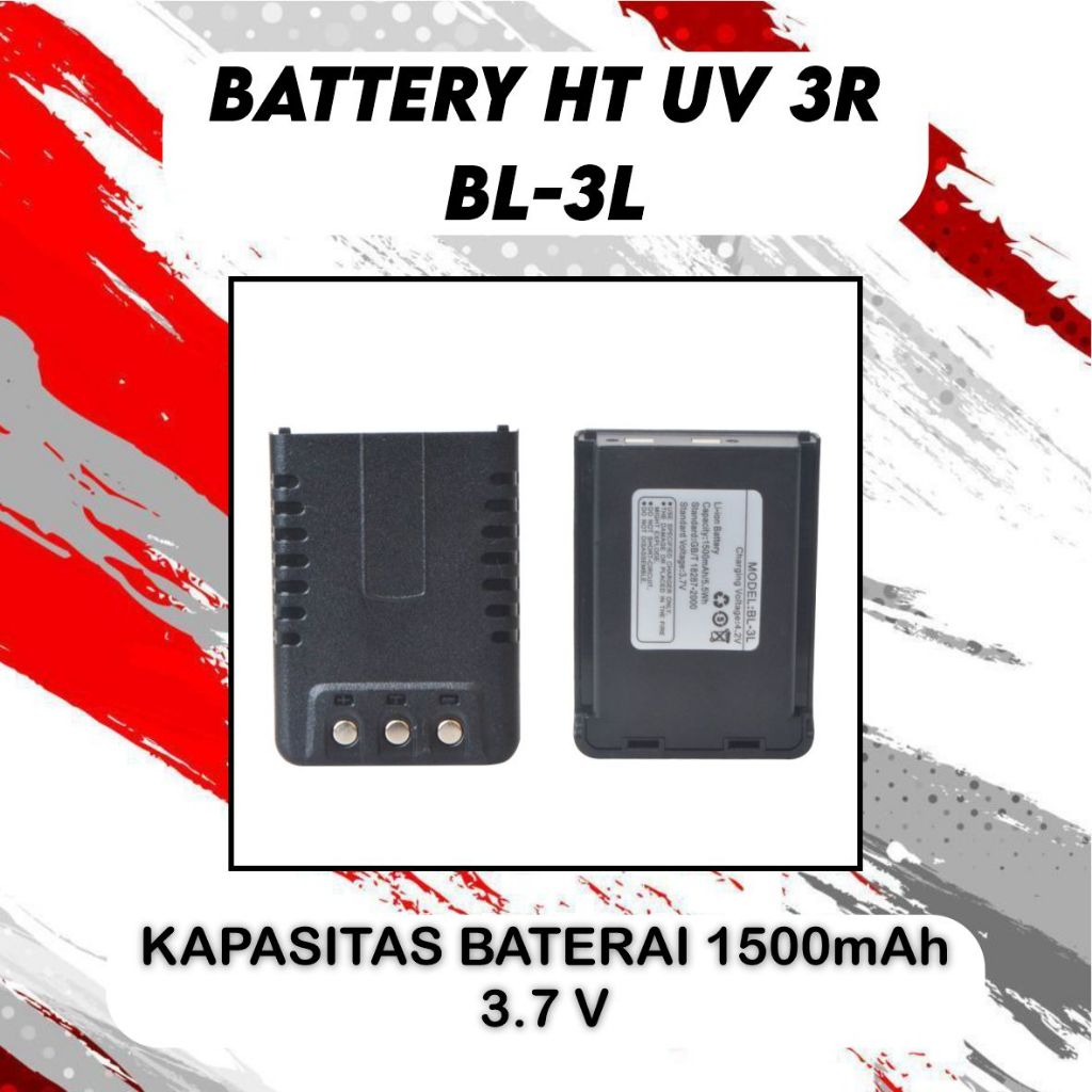 Jual Battery HT UV-3R PLUS 1500mAh Baterai Cadangan UV3R+ UV3R UV 3R BL ...